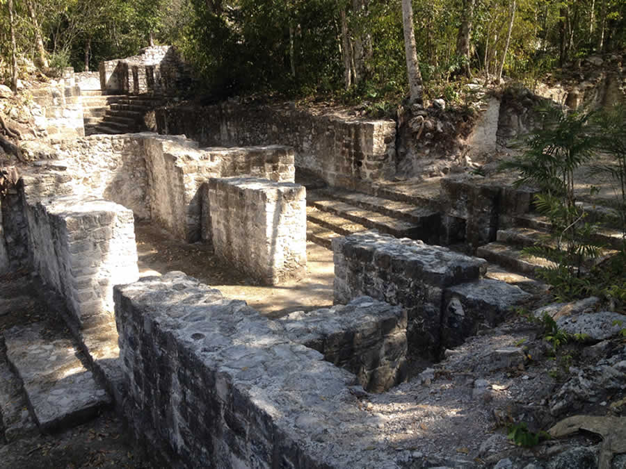 Calakmul ruins. A magnificant site in the middle of the Biosphere Reserve: